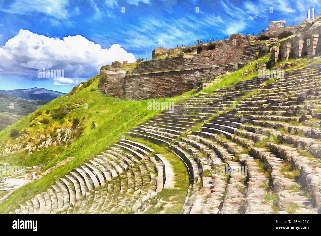 Pergamon ancient city painting hi-res stock photography and images - Alamy
