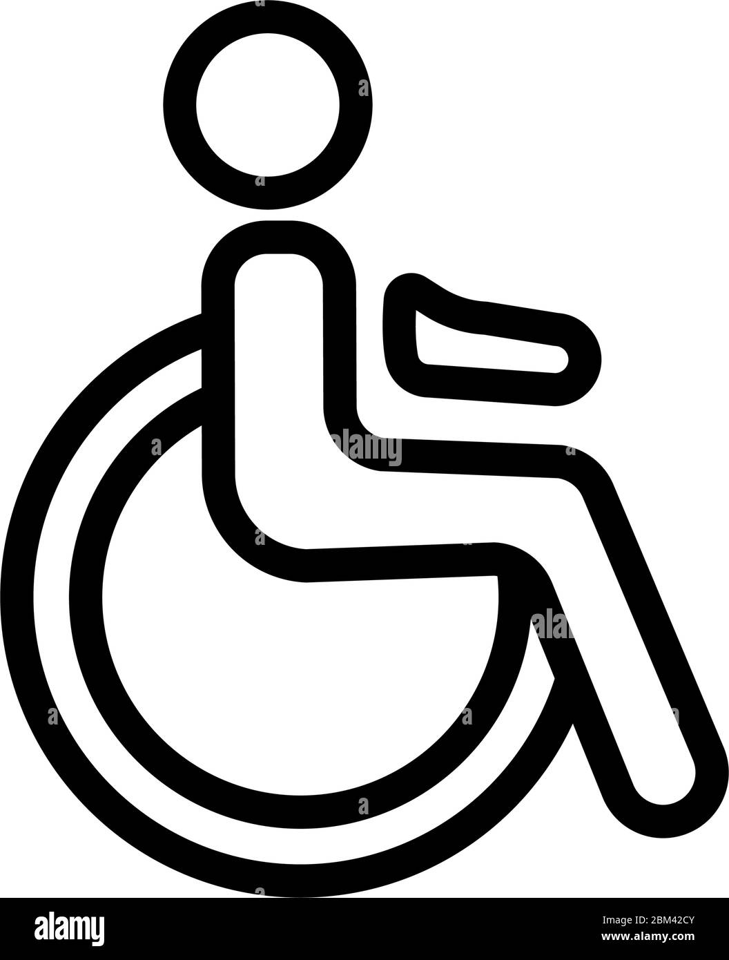 handicapped person icon vector outline illustration Stock Vector Image ...