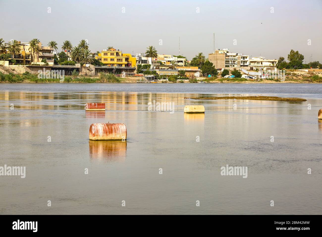 Baghdad, Iraq – April 4, 2020: photo for Tigris river in Baghdad city ...