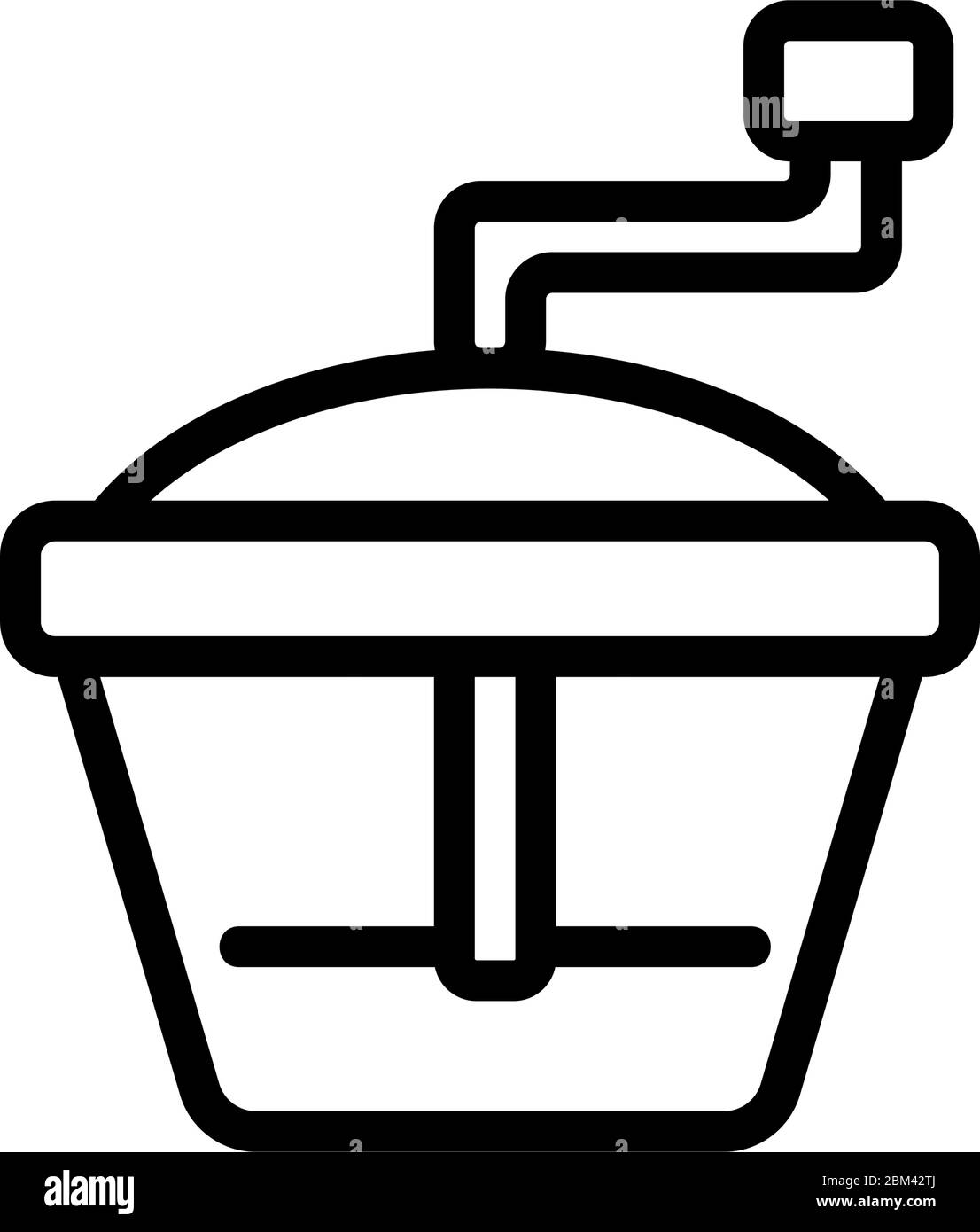 rotary bowl of chopper combine icon vector outline illustration Stock ...