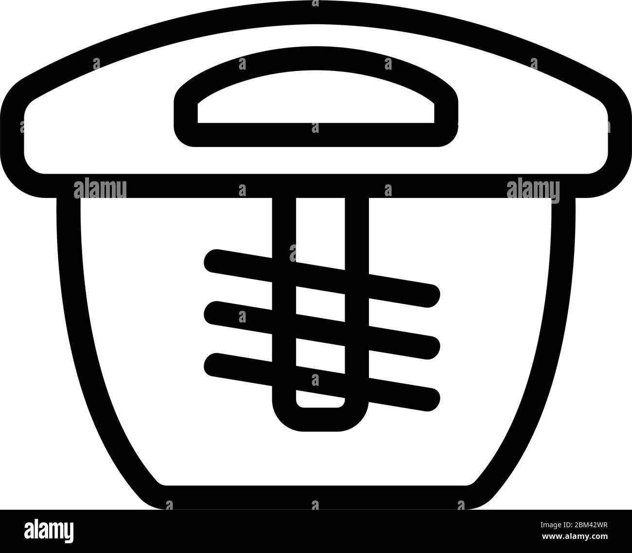 hand chopper with handle icon vector outline illustration Stock Vector ...