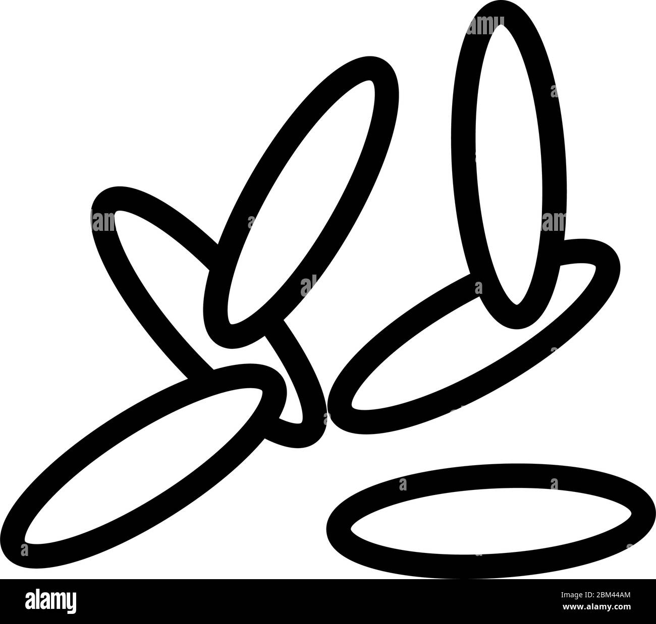 rice grains icon vector outline illustration Stock Vector Image & Art ...