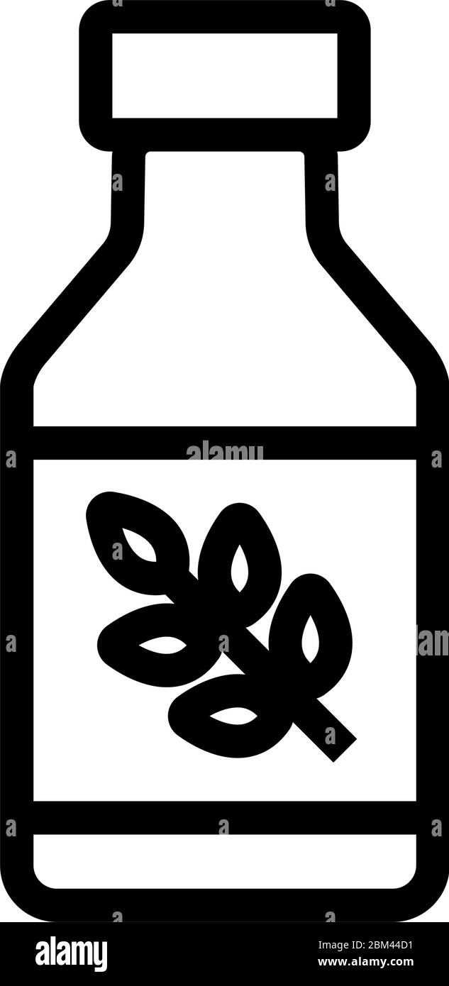 rice milk in bottle icon vector outline illustration Stock Vector Image ...