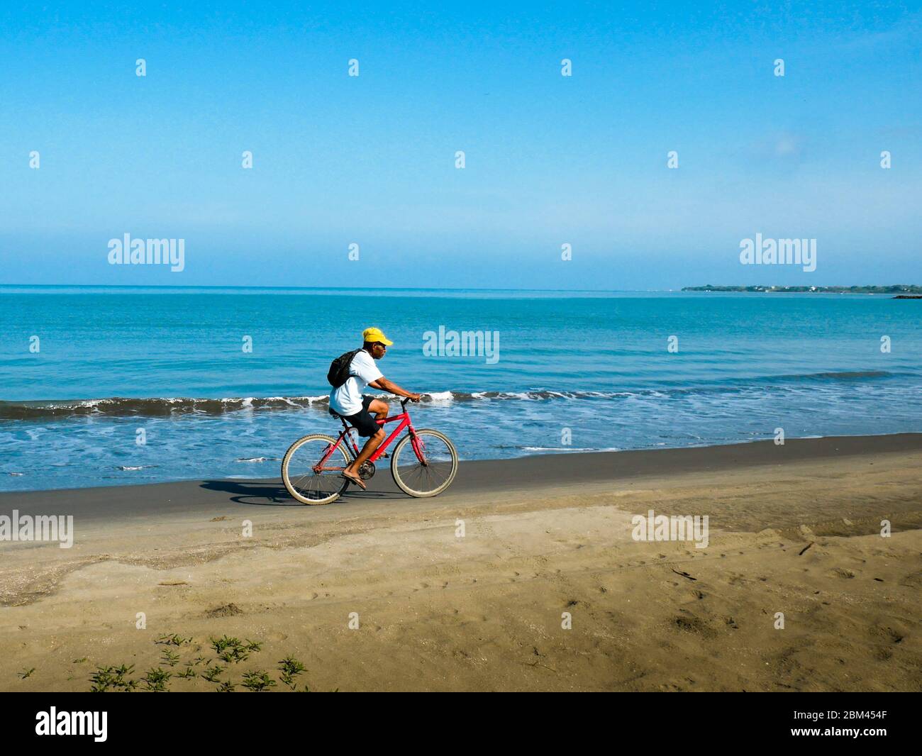 Riding Bicycle Black And Blue