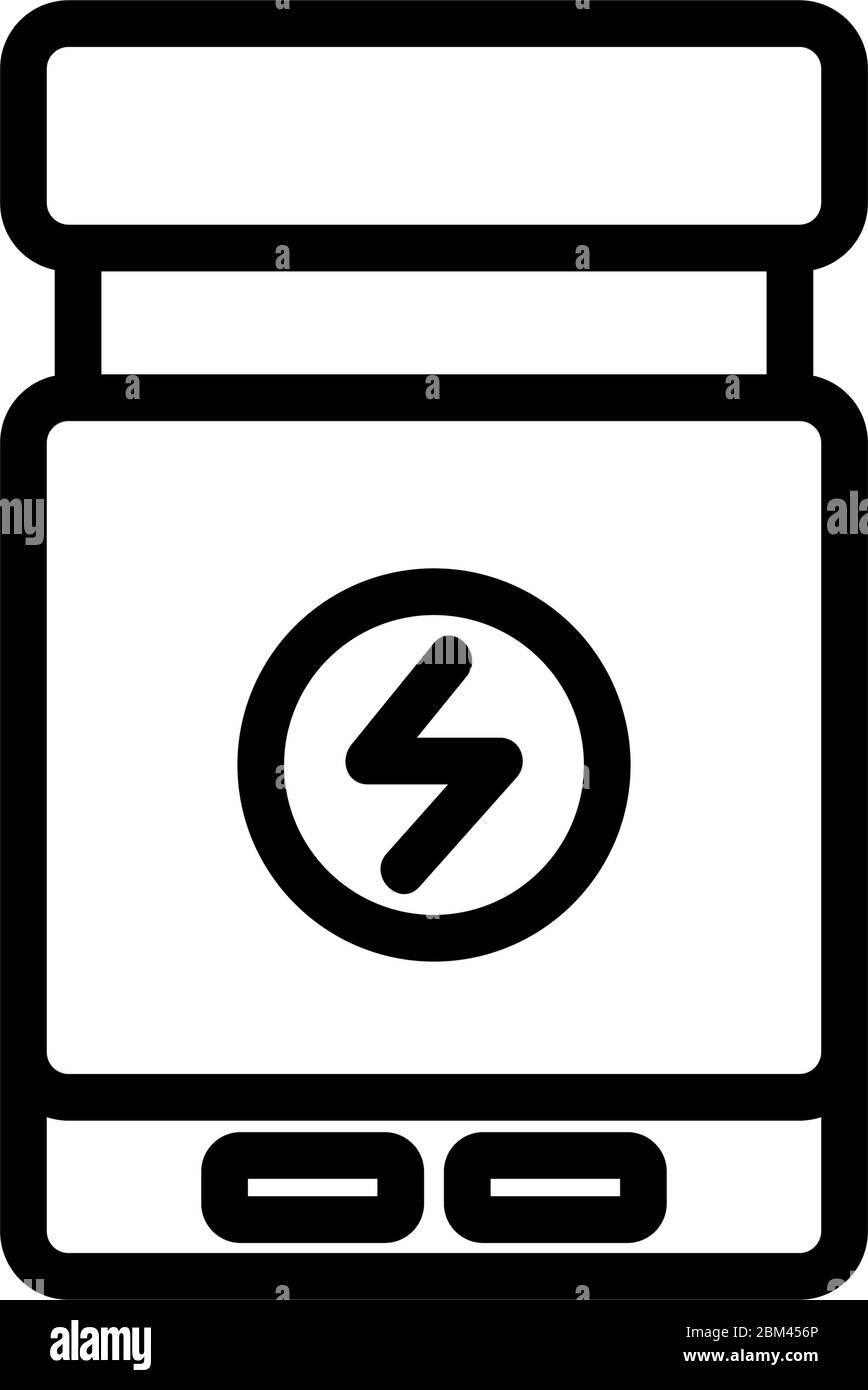 portable battery for phone icon vector outline illustration Stock ...