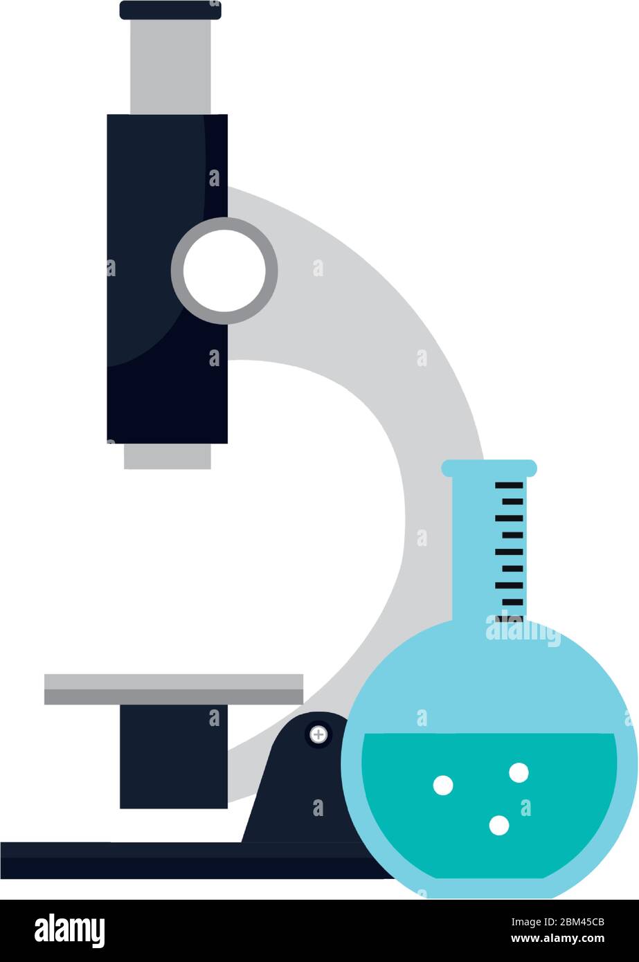 microscope laboratory with tube test Stock Vector Image & Art - Alamy