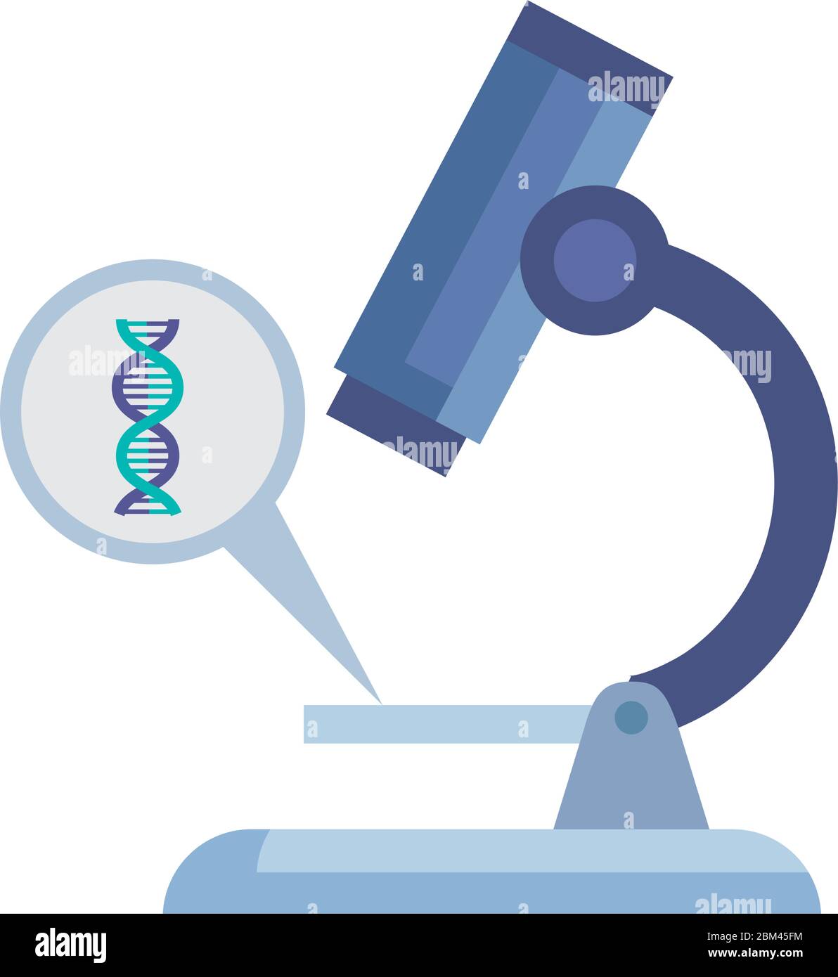 microscope laboratory with dna structure Stock Vector Image & Art - Alamy