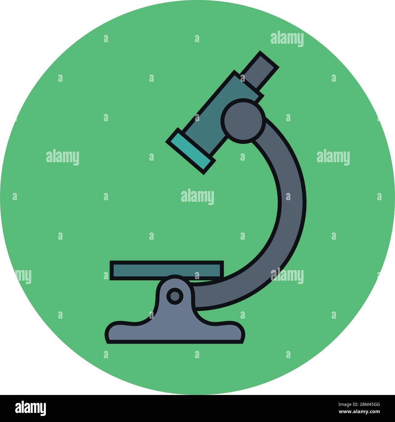 microscope of laboratory in frame circular Stock Vector Image & Art - Alamy