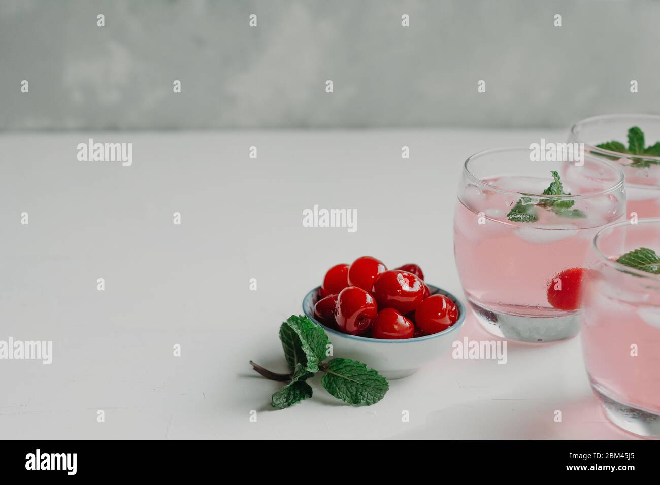 Cherry cocktail mint leaves hi-res stock photography and images - Alamy