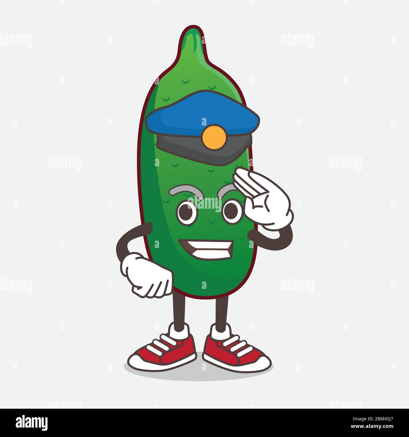 An illustration of Finger Lime cartoon mascot character working as a ...