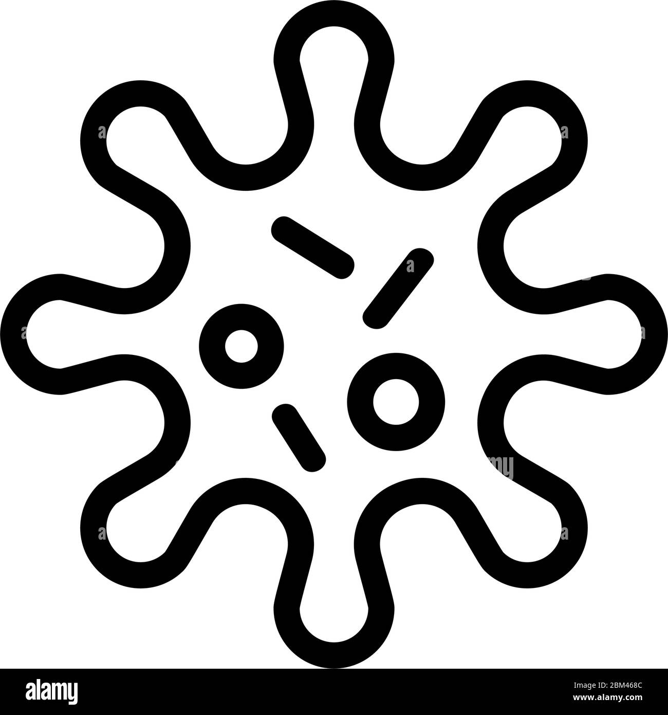 dangerous contagious infection icon vector outline illustration Stock ...