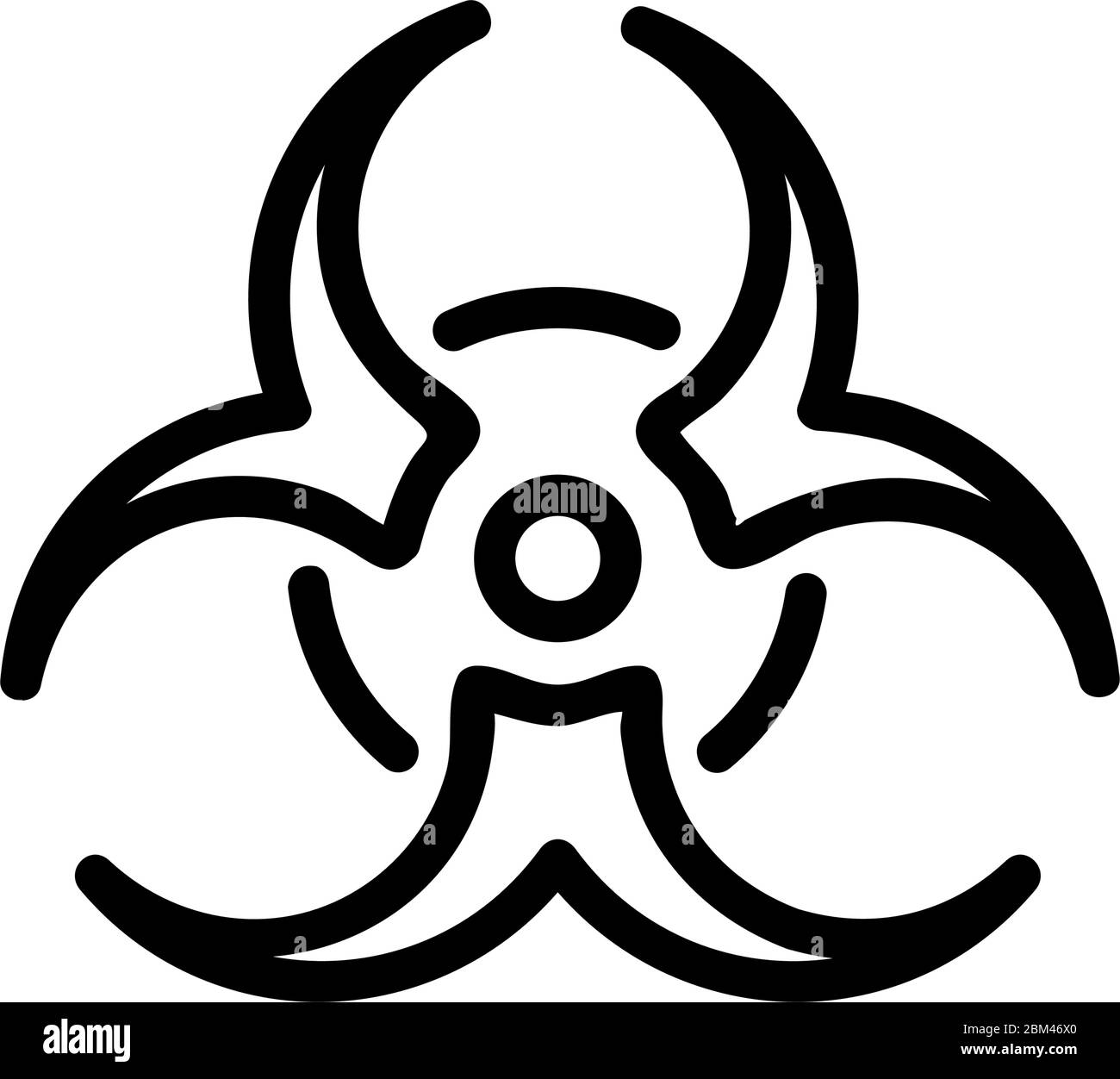 biological hazard icon vector outline illustration Stock Vector Image ...