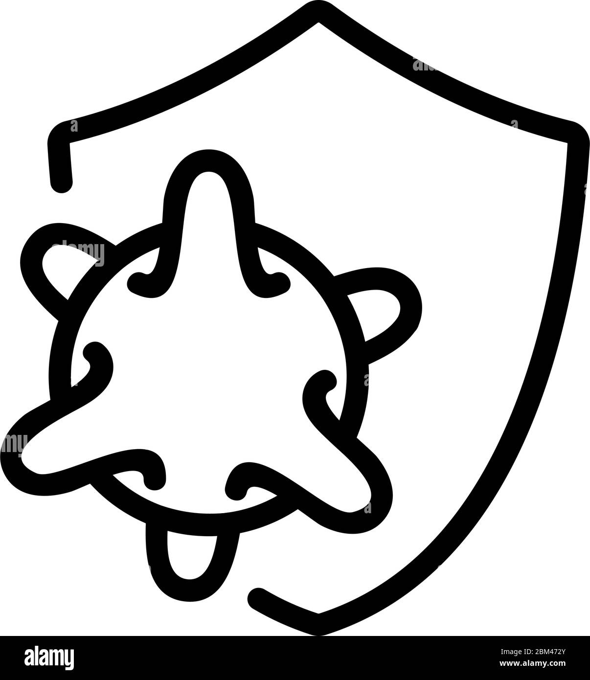 infection protection icon vector outline illustration Stock Vector ...