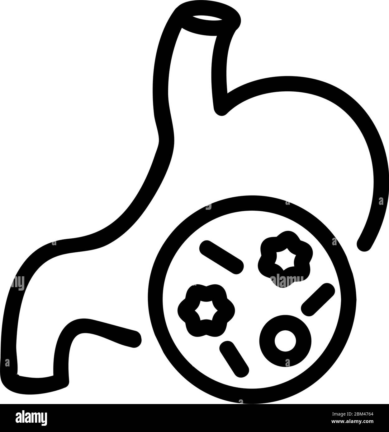intestinal infection icon vector outline illustration Stock Vector ...