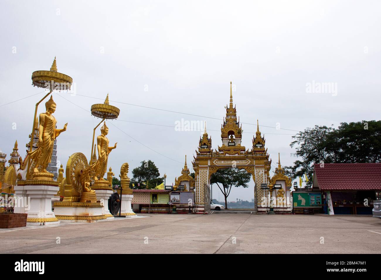 NAKHON PHANOM, THAILAND - OCTOBER 2 : Pagoda or Stupa of Wat Phra That ...
