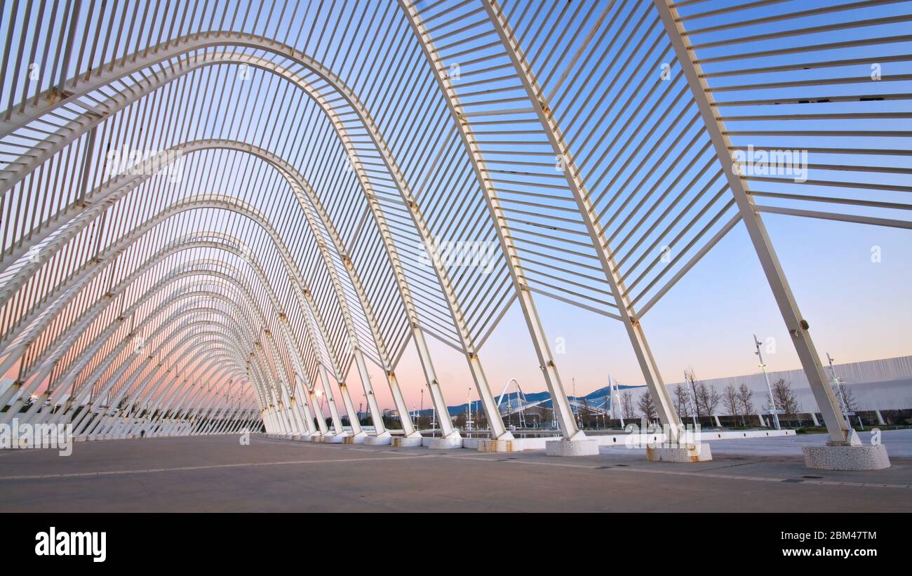 Promenade in the Olympic Sports Complex in Athens Stock Photo - Alamy