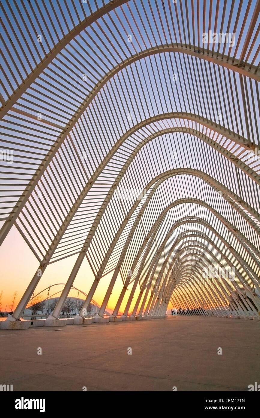 Promenade in the Olympic Sports Complex in Athens Stock Photo - Alamy