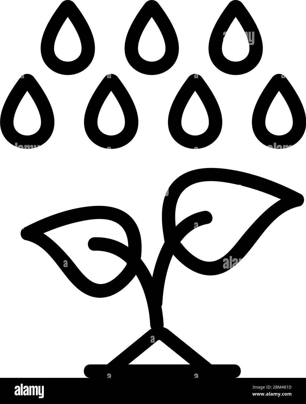 watering for plants icon vector outline illustration Stock Vector Image ...