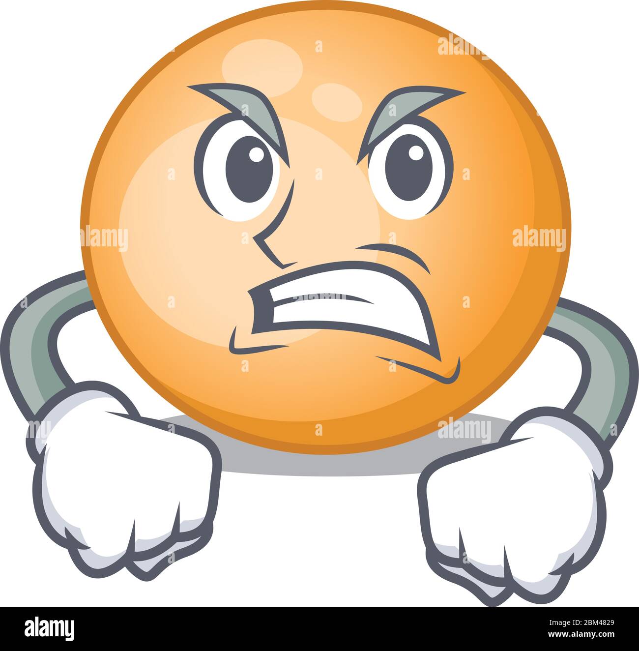 Mascot design concept of staphylocuccus aureus with angry face Stock ...