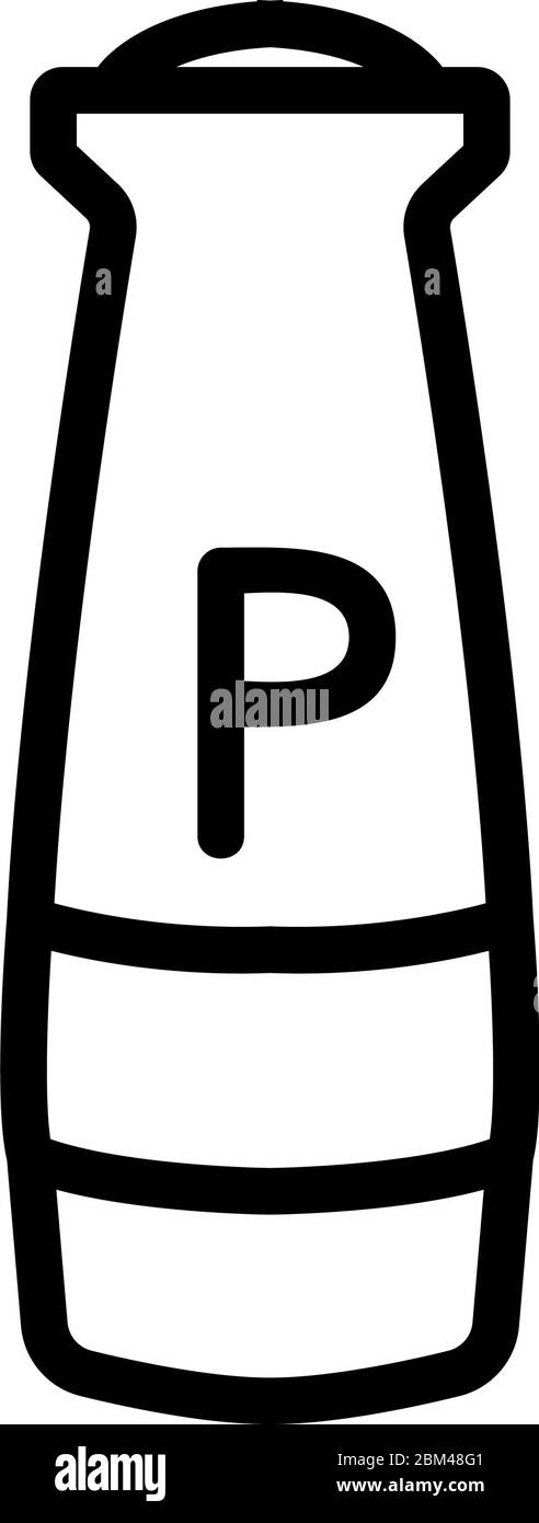 type of pepper shaker icon vector outline illustration Stock Vector ...