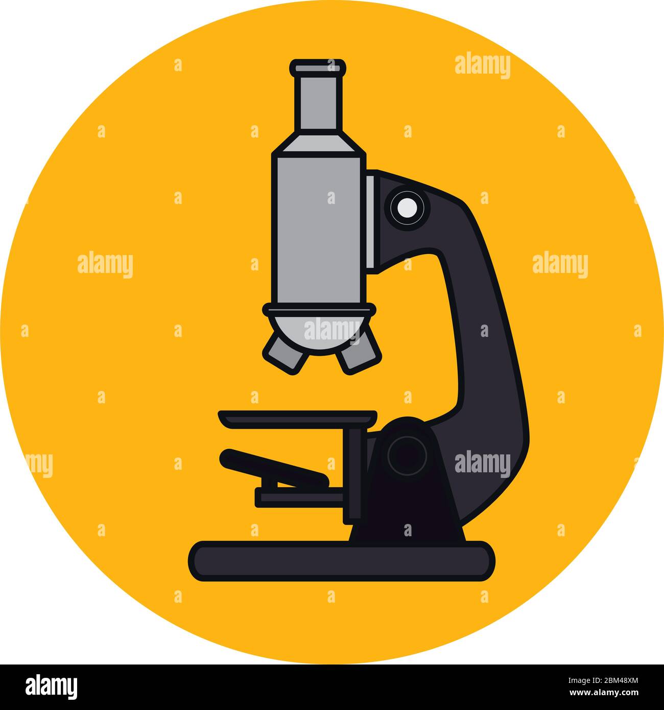 microscope of laboratory in frame circular Stock Vector Image & Art - Alamy