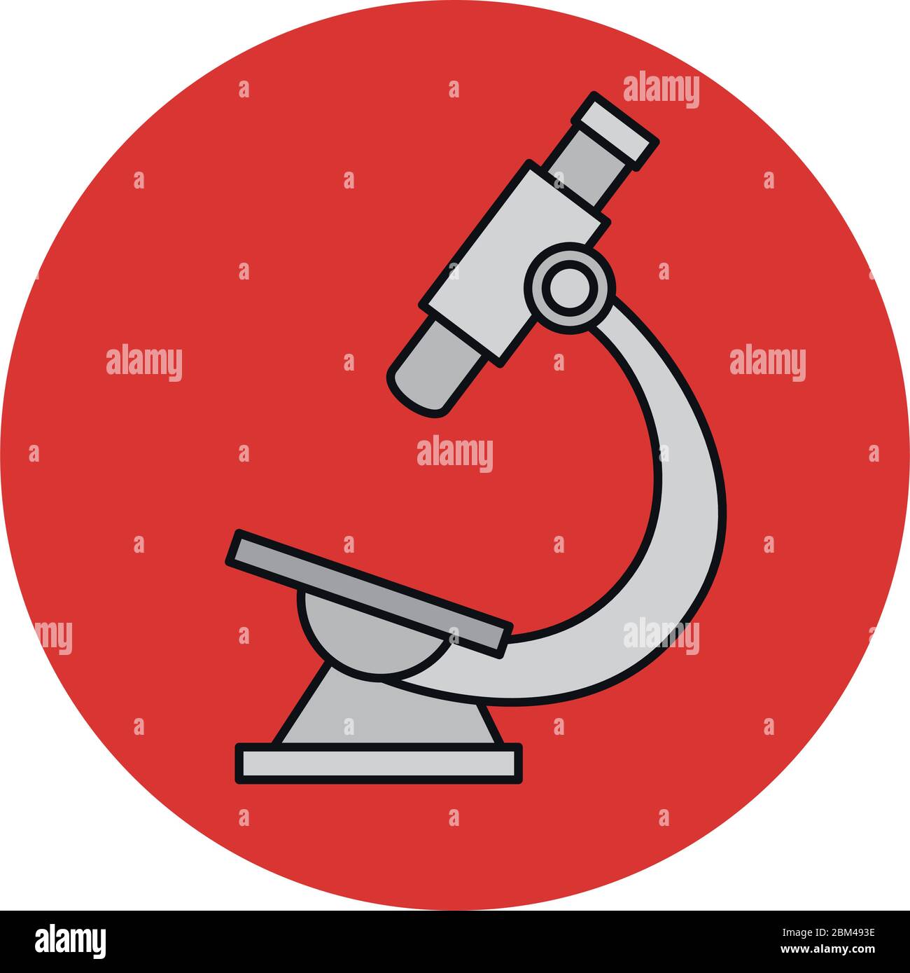 microscope of laboratory in frame circular Stock Vector Image & Art - Alamy