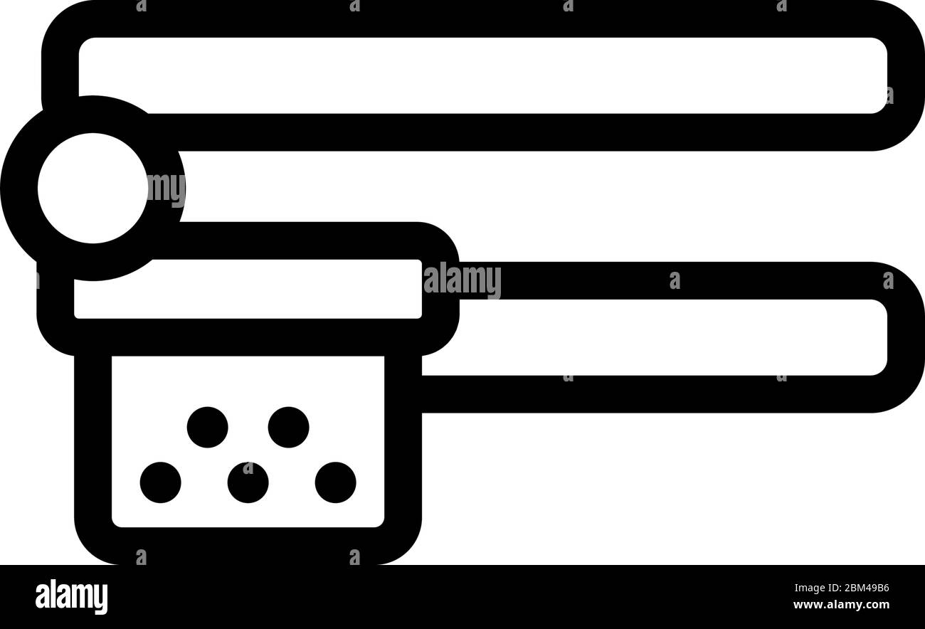 mechanical press with fastening icon vector outline illustration Stock ...