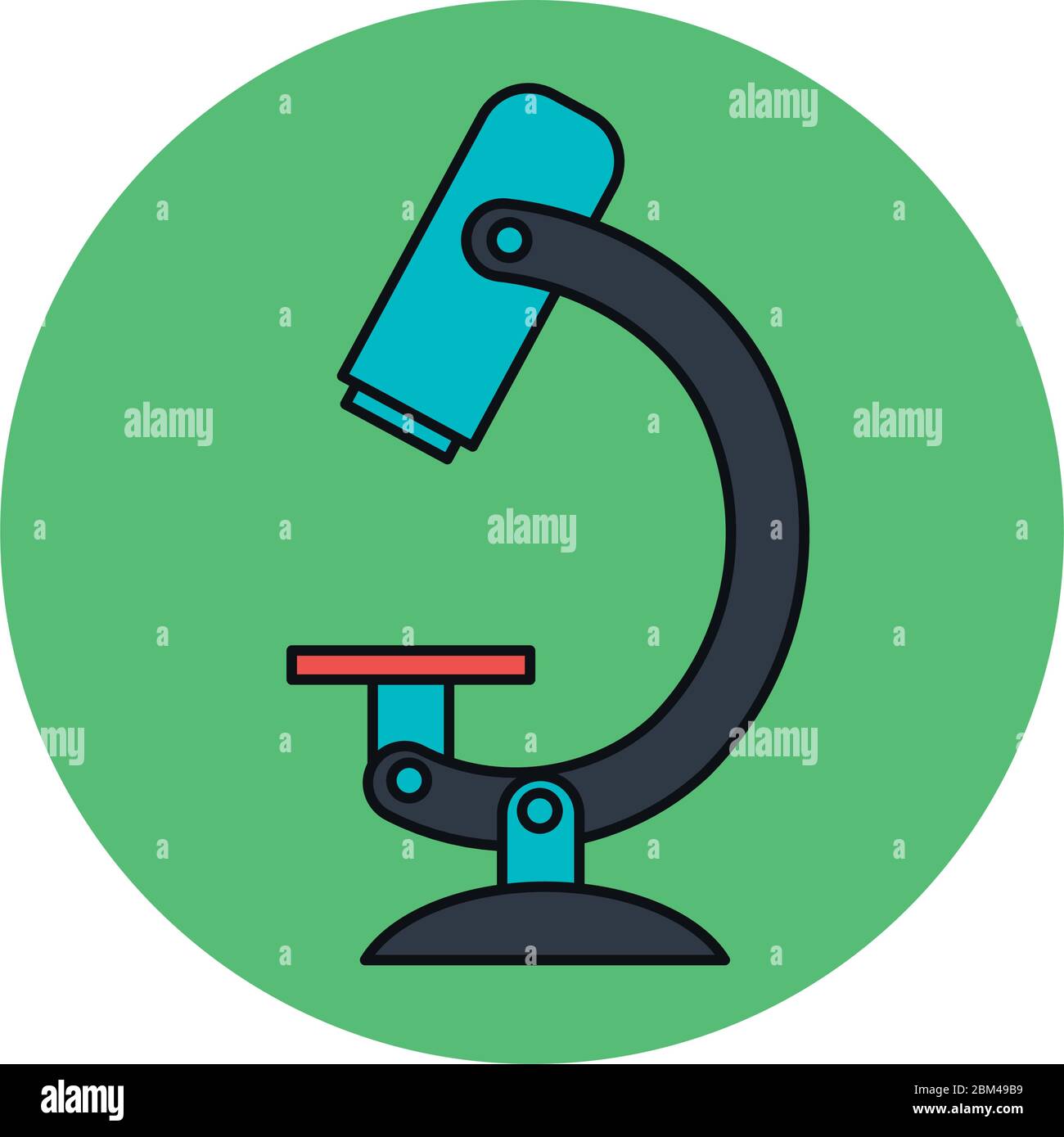 microscope of laboratory in frame circular Stock Vector Image & Art - Alamy