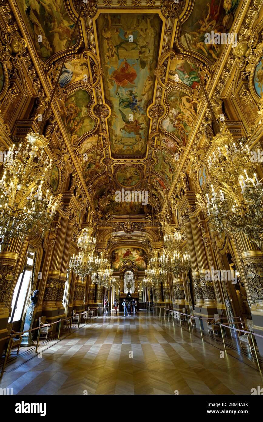 The Grand Foyer in Palais Garnier-Opera National de Paris.Paris.France ...