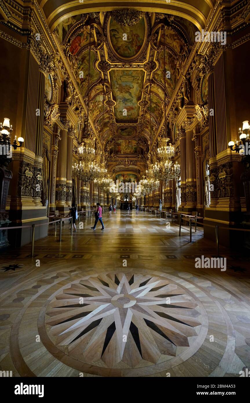 The Grand Foyer in Palais Garnier-Opera National de Paris.Paris.France ...