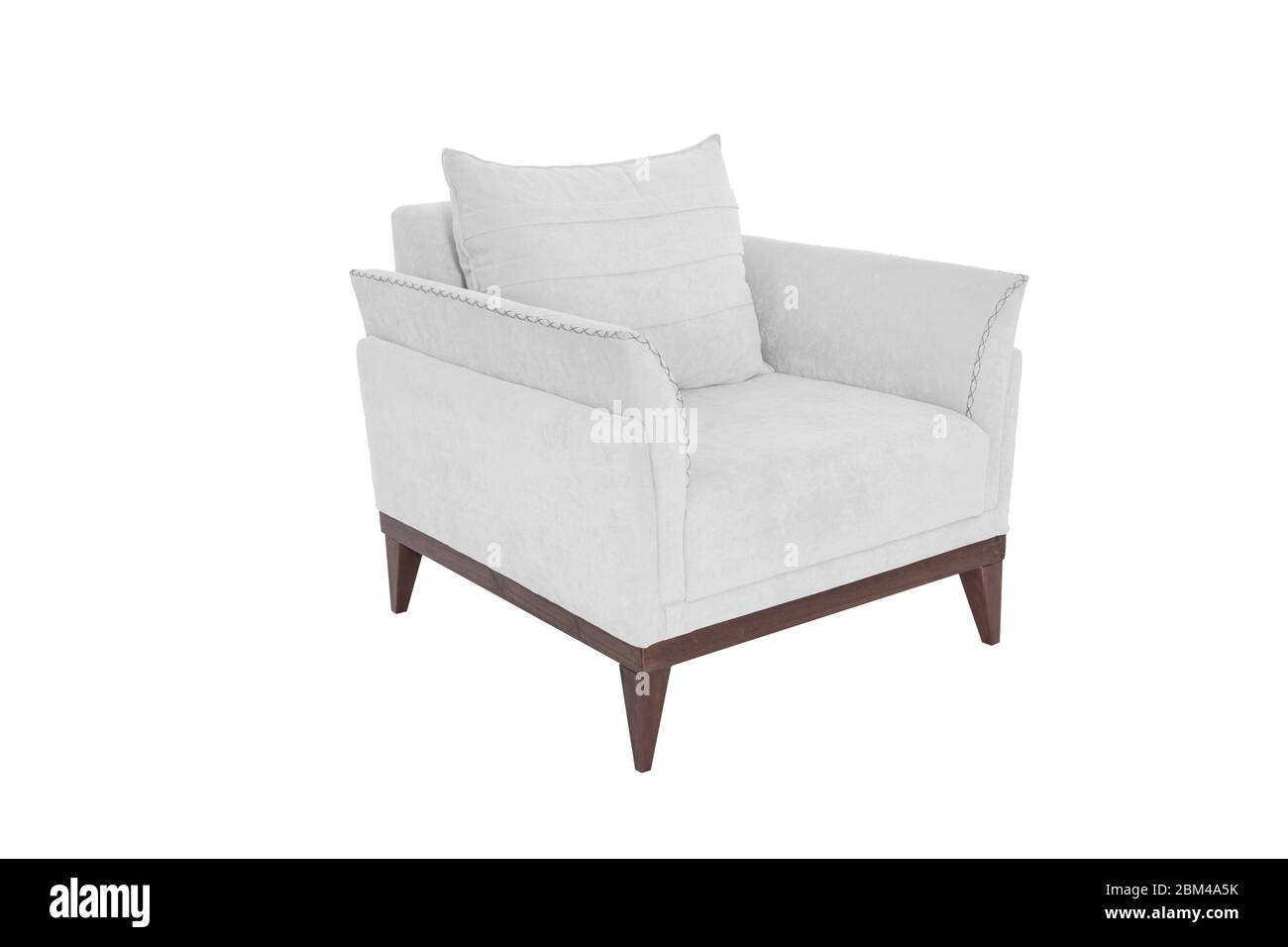 armchair. Modern designer chair on white background. Texture chair ...