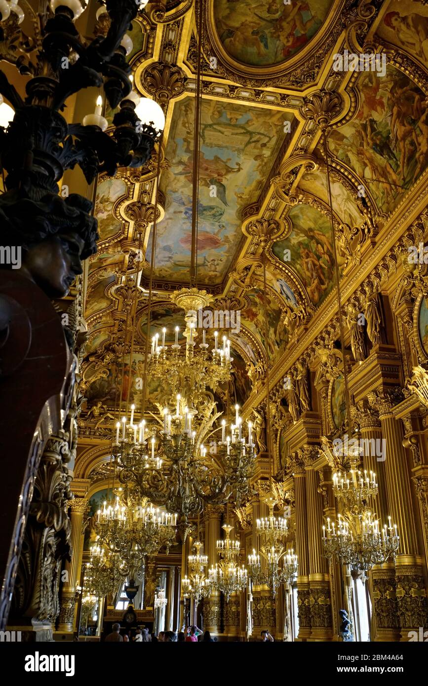 The Grand Foyer in Palais Garnier-Opera National de Paris.Paris.France ...