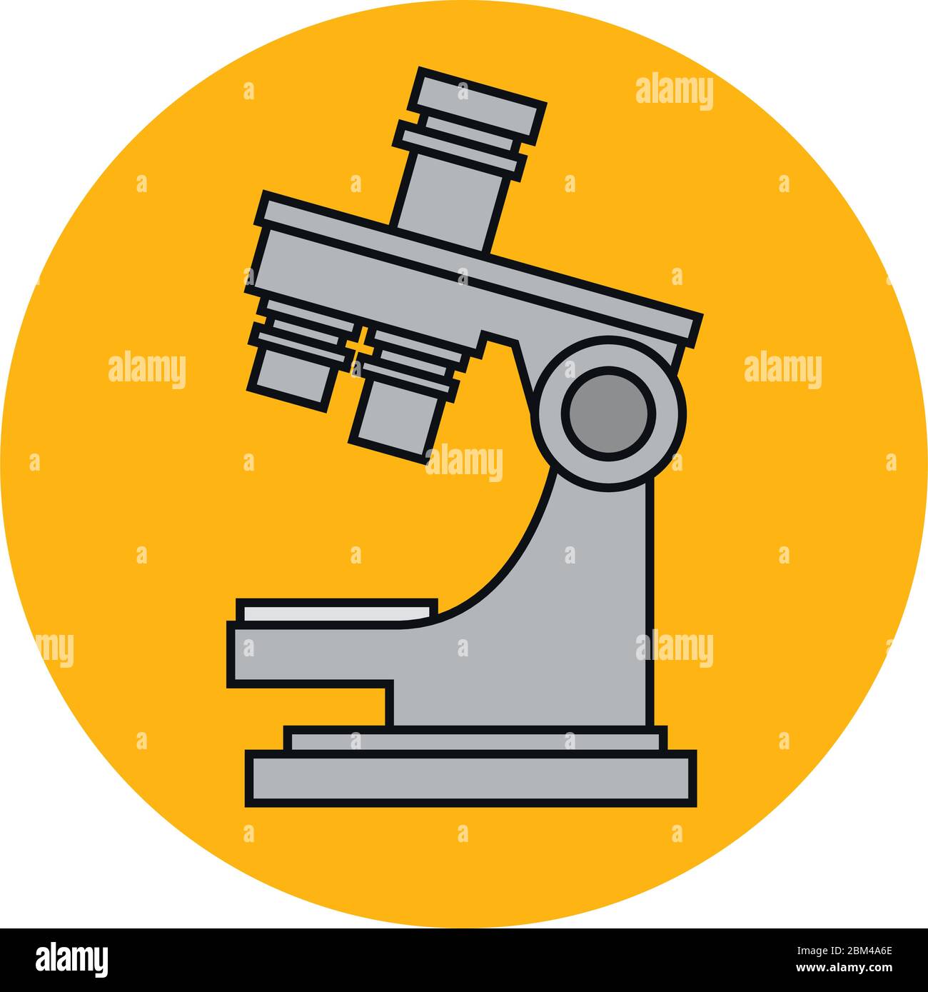 microscope of laboratory in frame circular Stock Vector Image & Art - Alamy