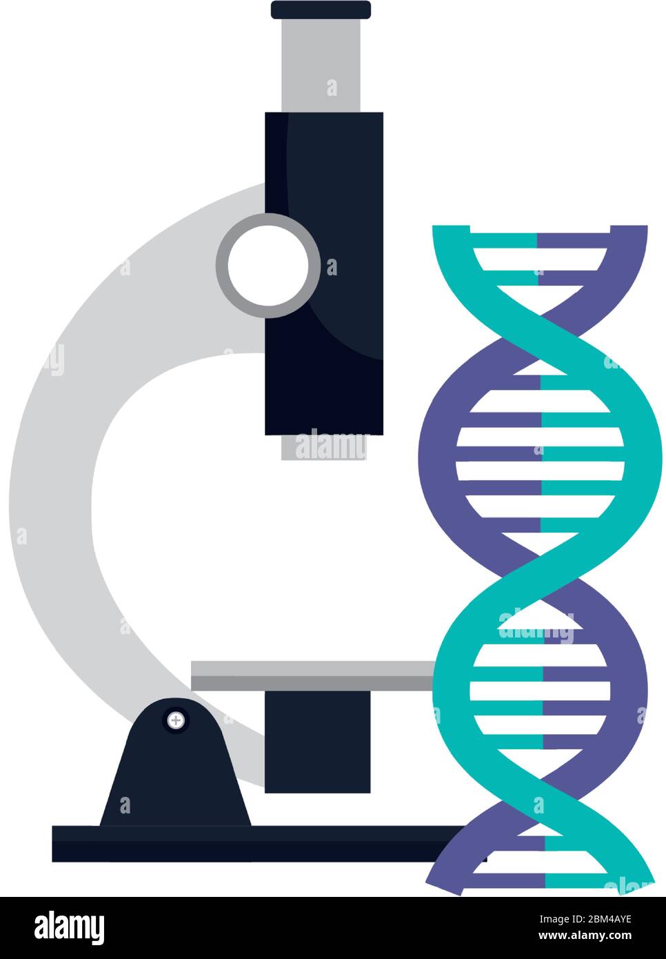microscope laboratory with dna structure Stock Vector Image & Art - Alamy