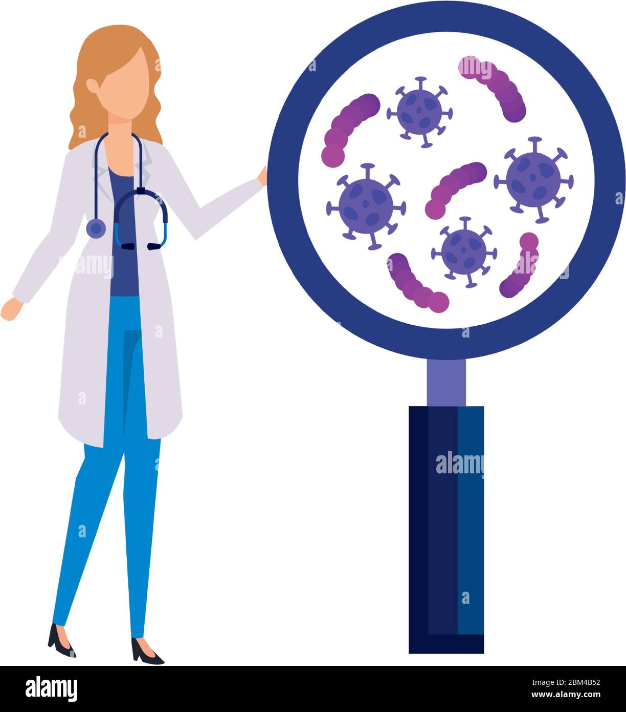 Doctor magnifying glass particles hi-res stock photography and images ...