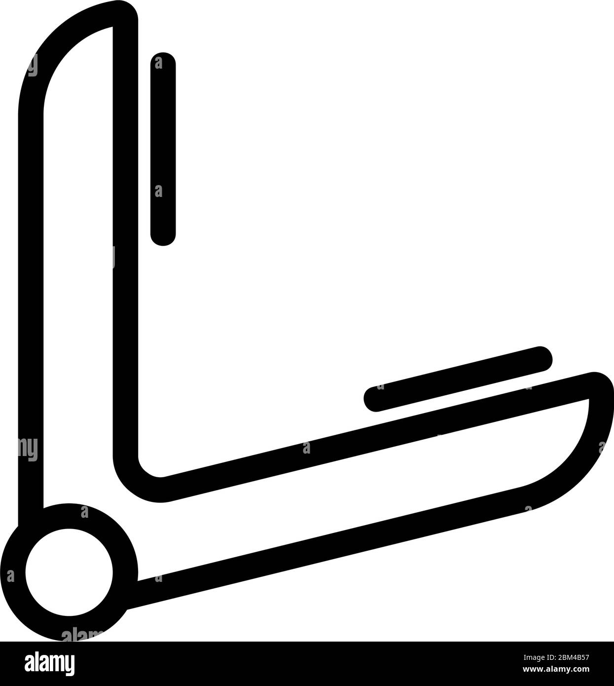 maximally open hair straightener icon vector outline illustration Stock ...