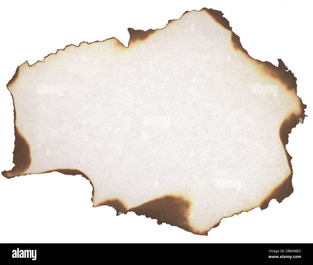 Burnt paper isolated on white background Stock Photo - Alamy