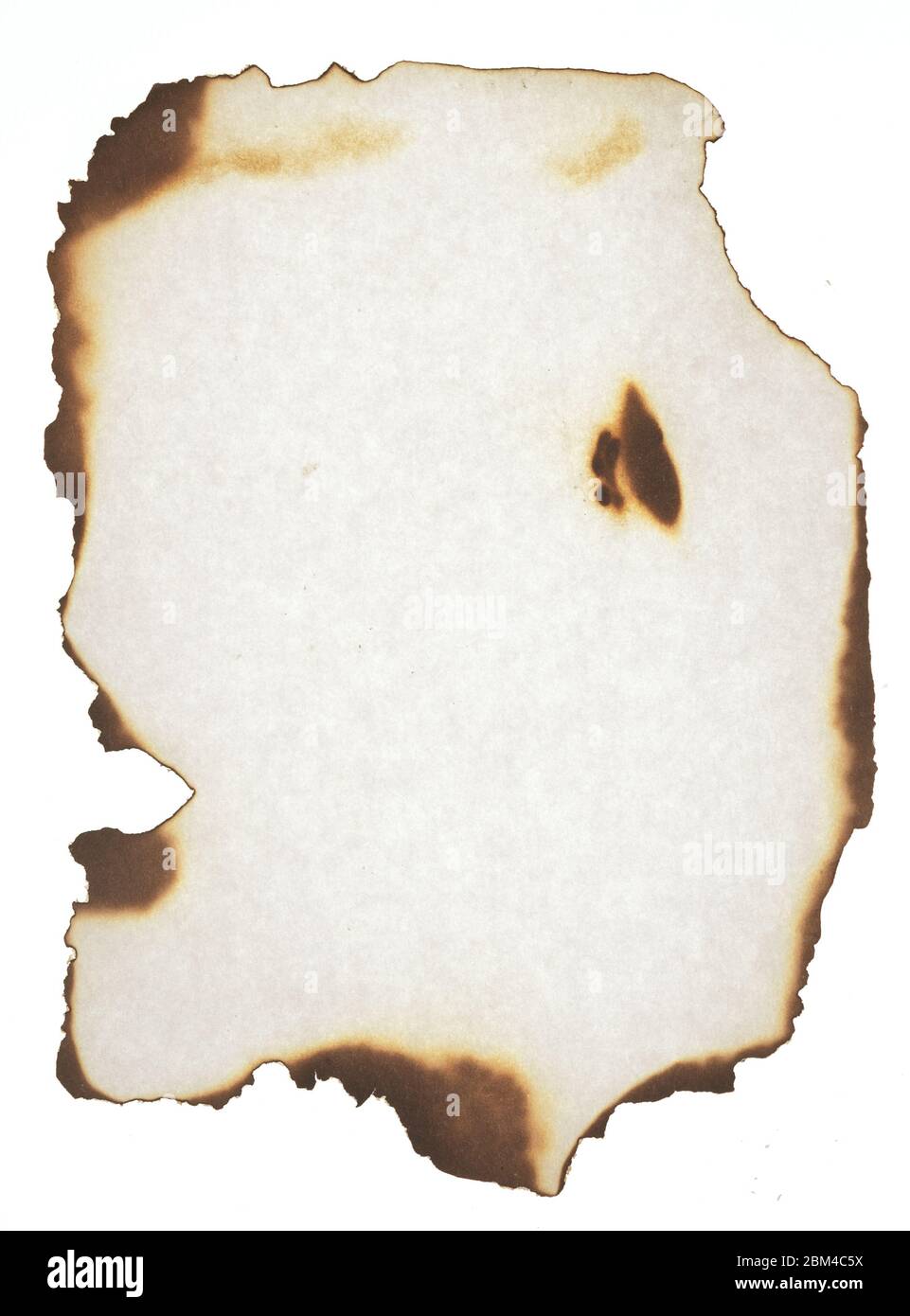 Burnt paper isolated on white background Stock Photo - Alamy