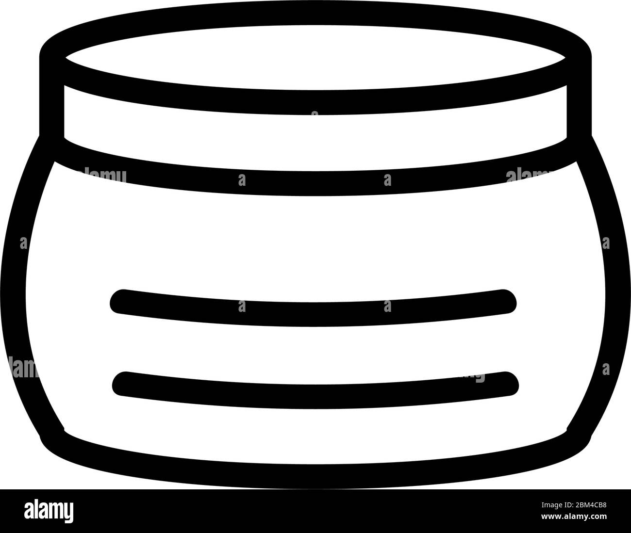 cream jar icon vector outline illustration Stock Vector Image & Art - Alamy