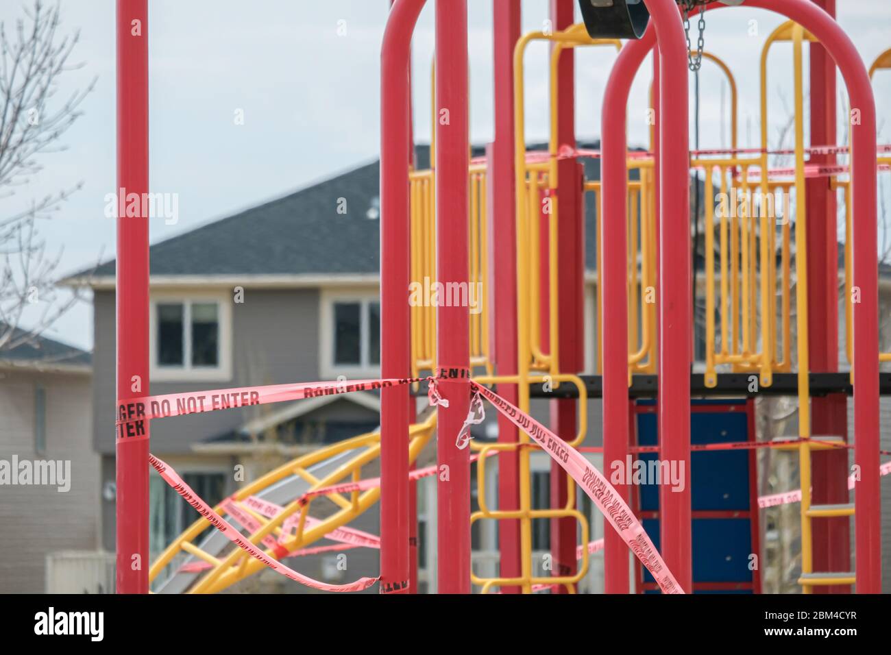 Children's Playground shut down during Covid-19 Pandemic Stock Photo ...