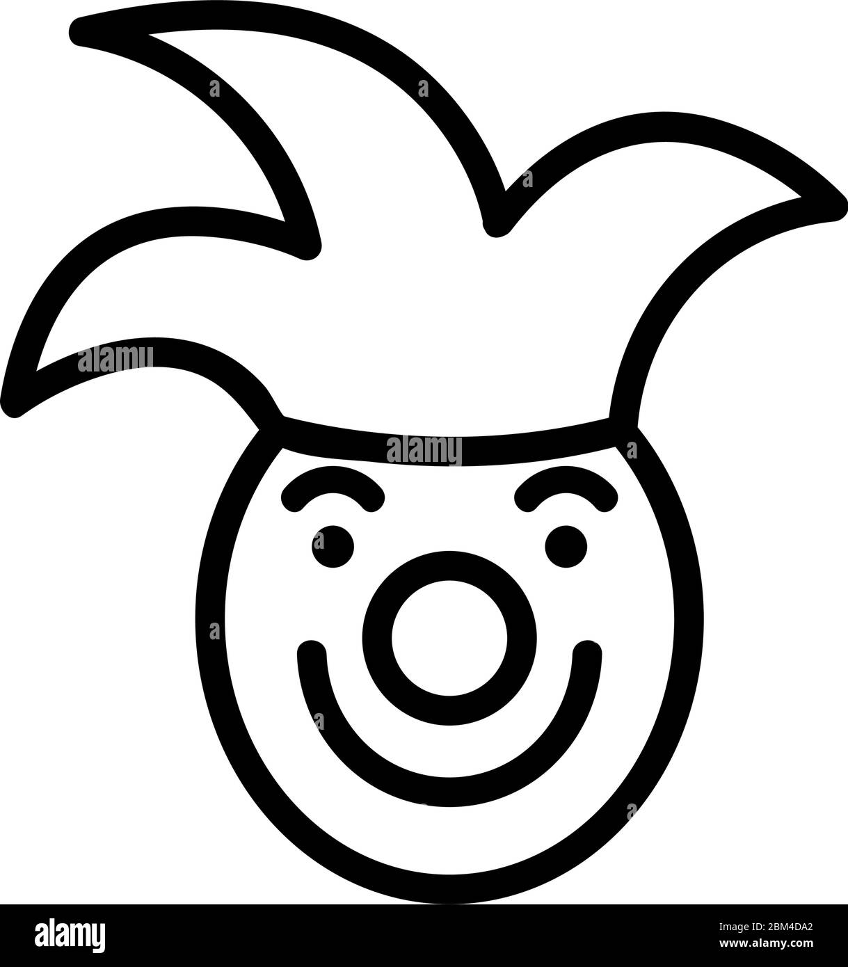 clown circus character icon vector outline illustration Stock Vector ...