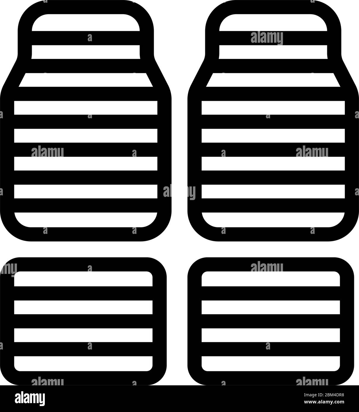 horizontal striped car mats icon vector outline illustration Stock ...