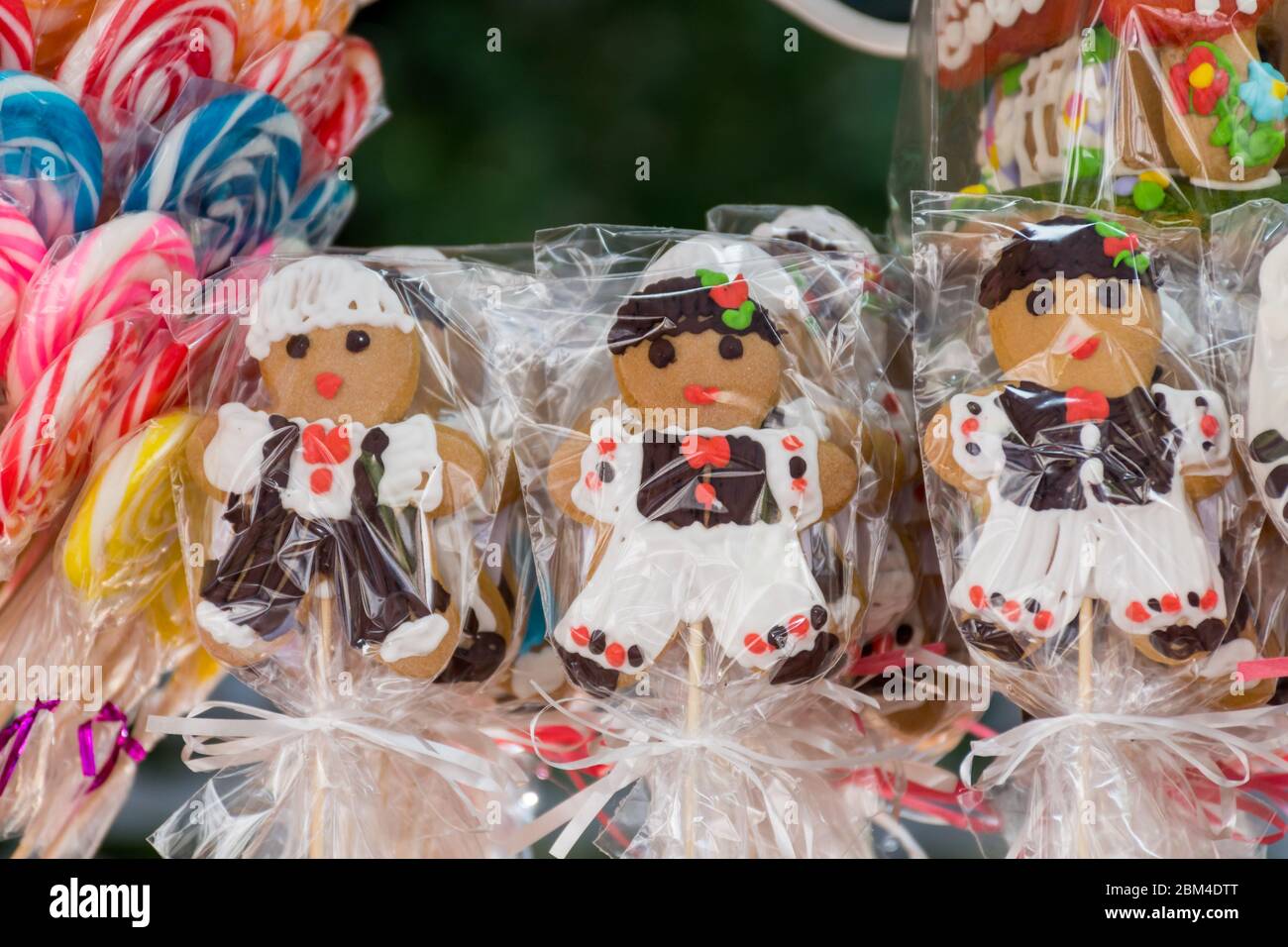 Traditional romanian costumes dancers made from gingerbread during food ...