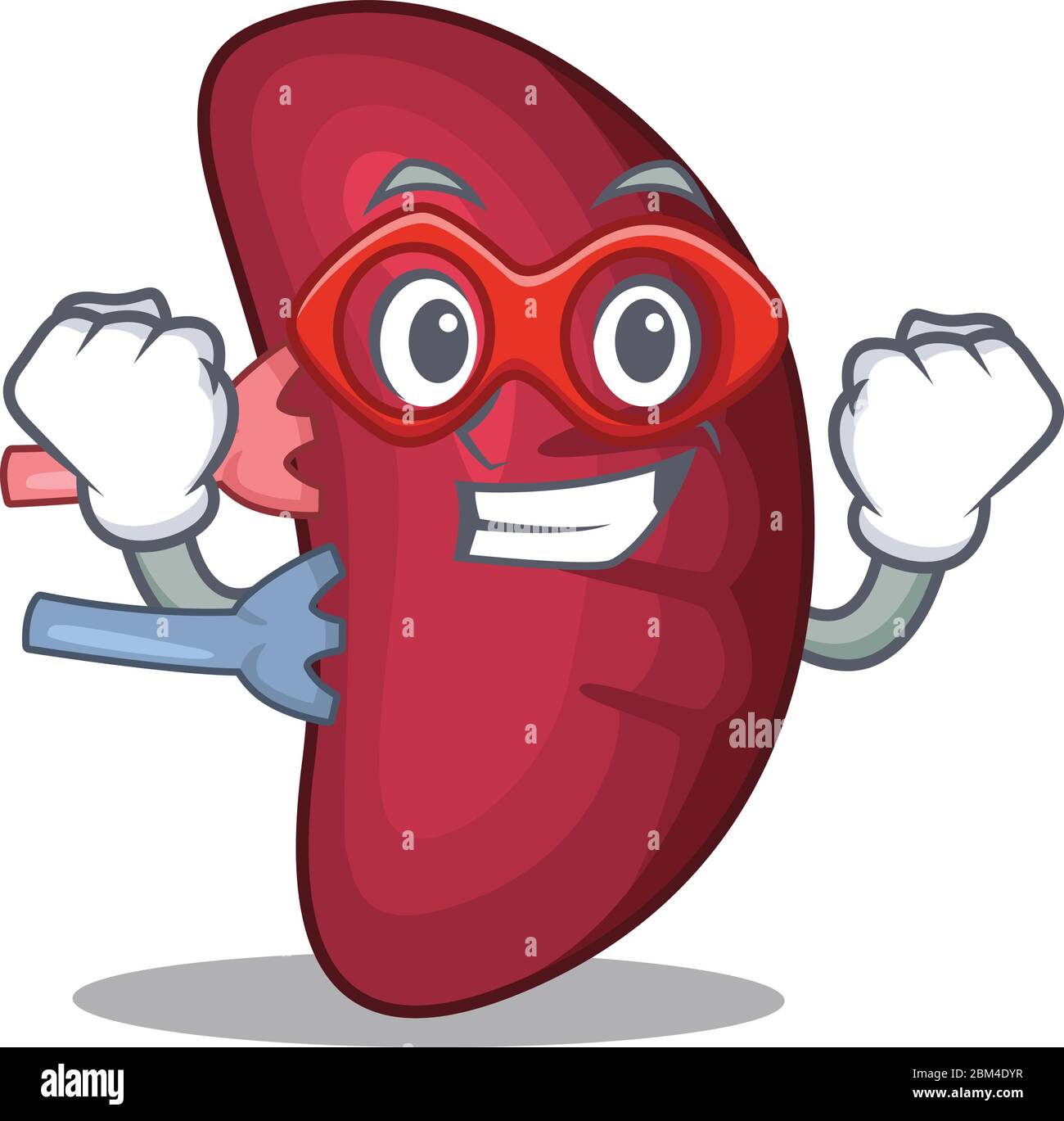 A cartoon character of human spleen performed as a Super hero Stock ...