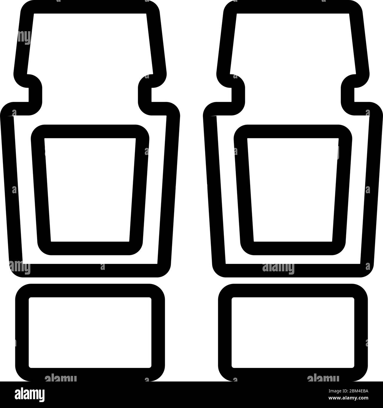 covering car mats with thrust bearings icon vector outline illustration ...