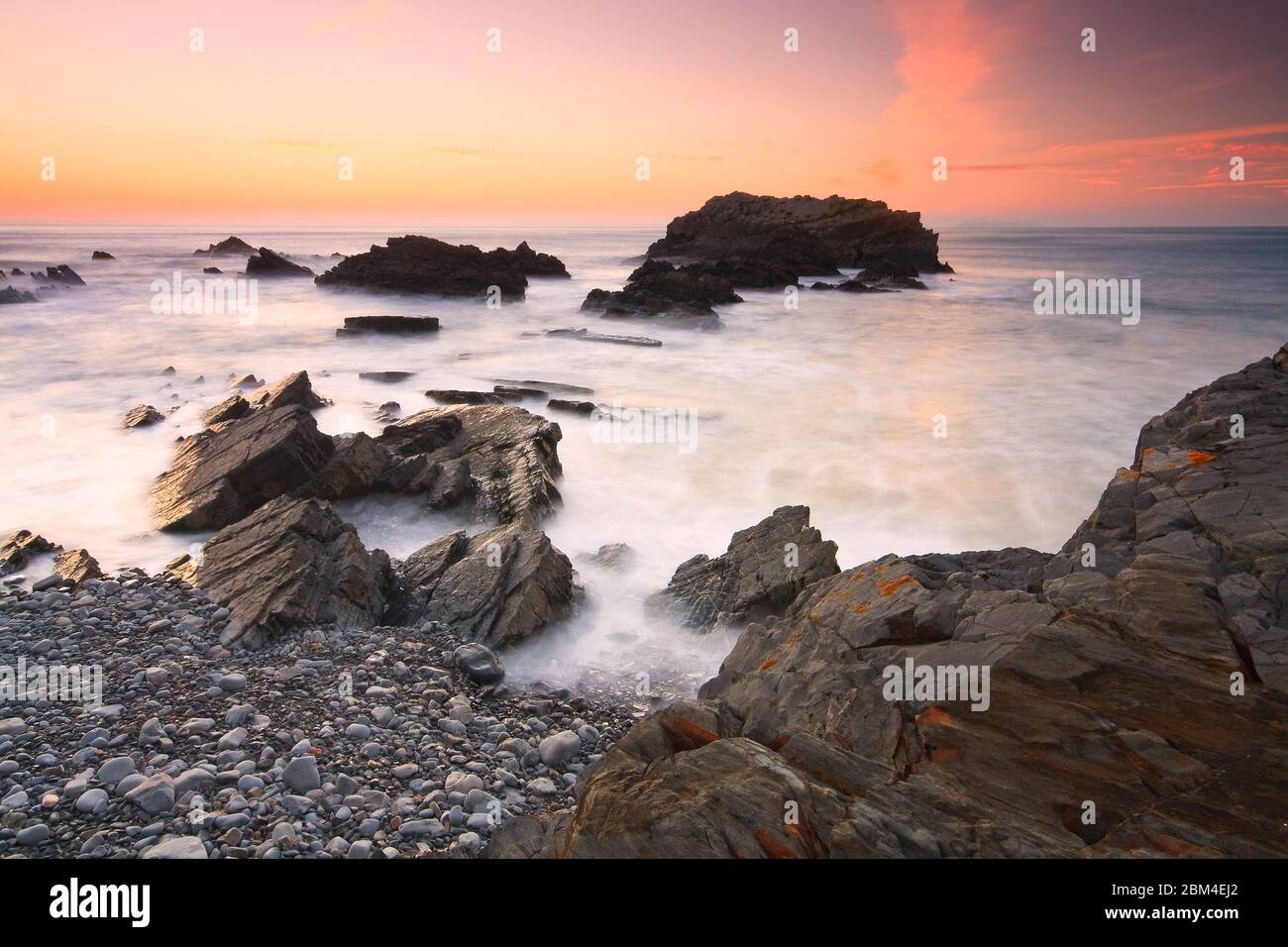 Sea stacks Hartland Quay in north Devon, UK Stock Photo - Alamy