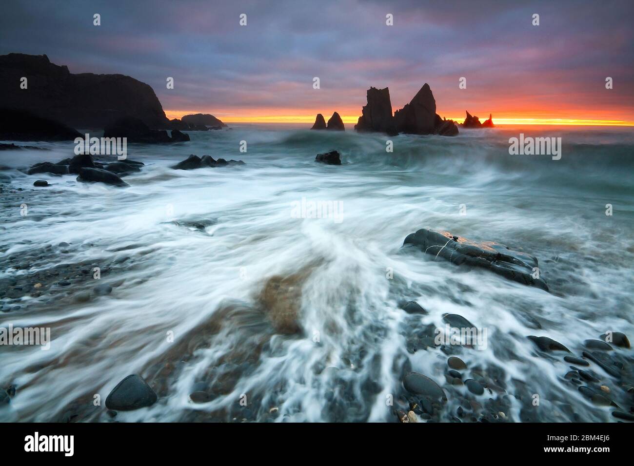 Beach near Duckpool in Cornwall, UK Stock Photo - Alamy