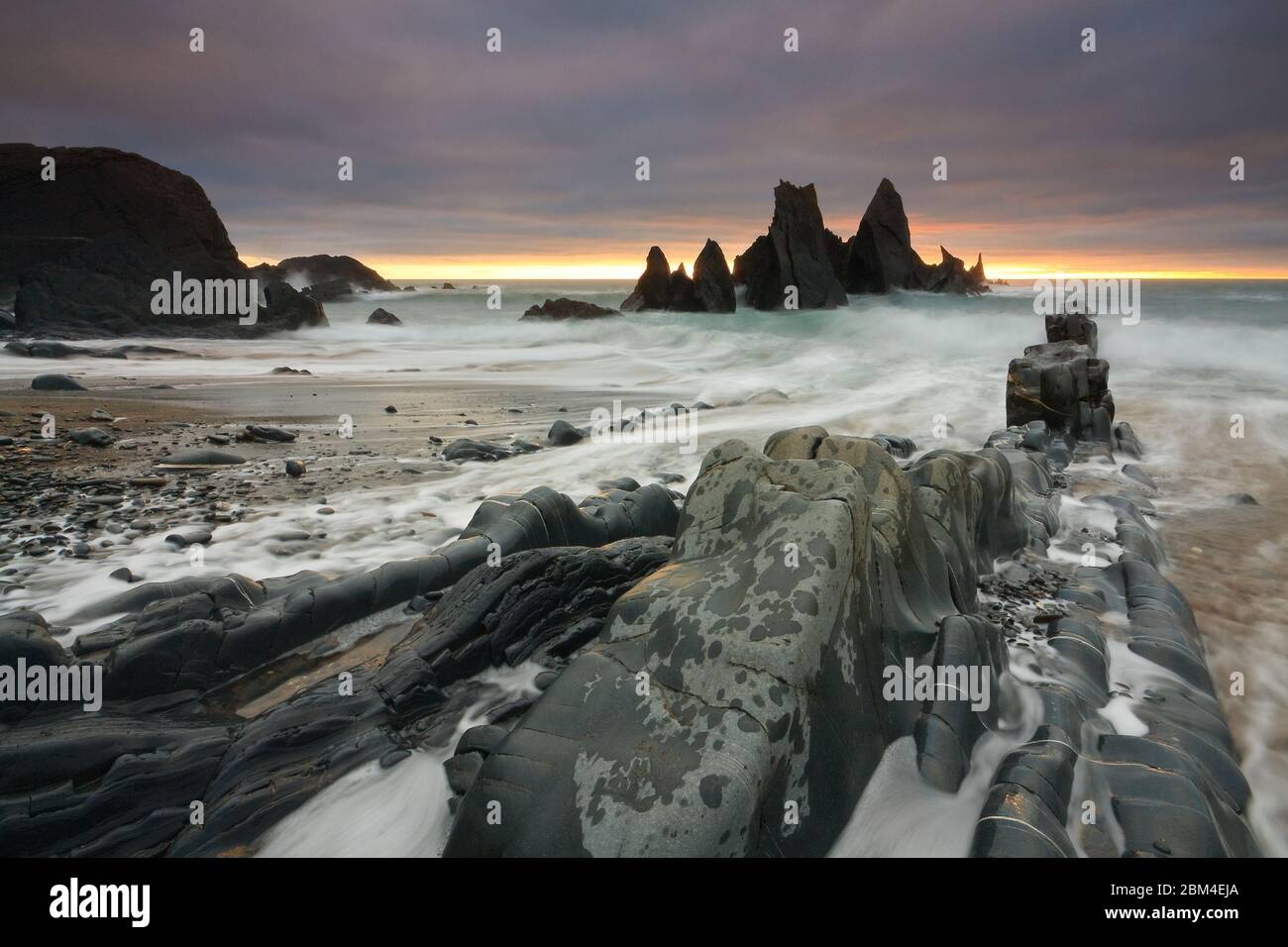 Beach near Duckpool in Cornwall, UK Stock Photo - Alamy