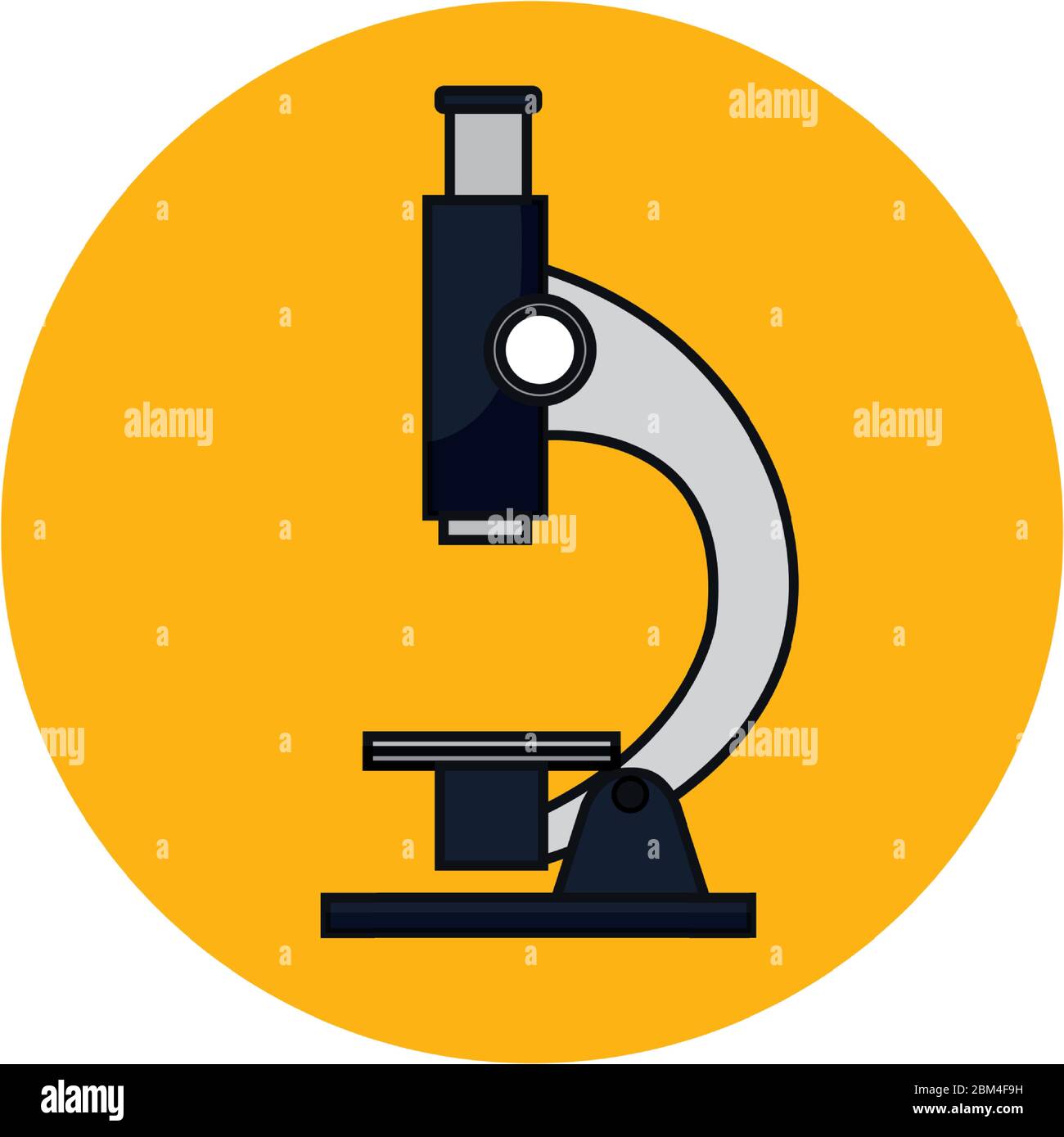 microscope of laboratory in frame circular Stock Vector Image & Art - Alamy