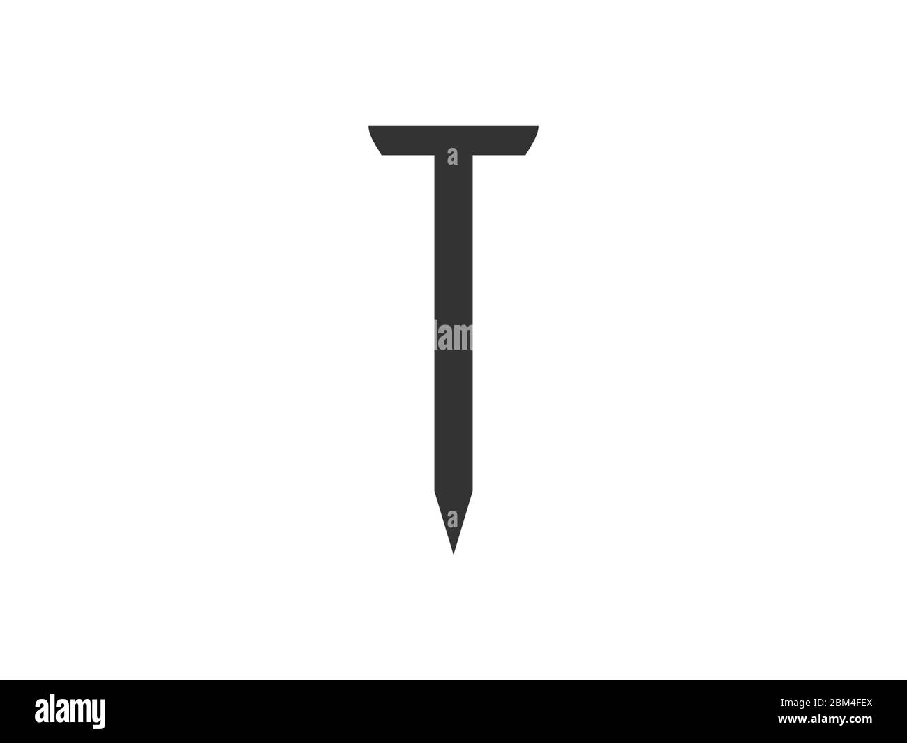 Metal, nail icon. Vector illustration, flat design Stock Vector Image ...